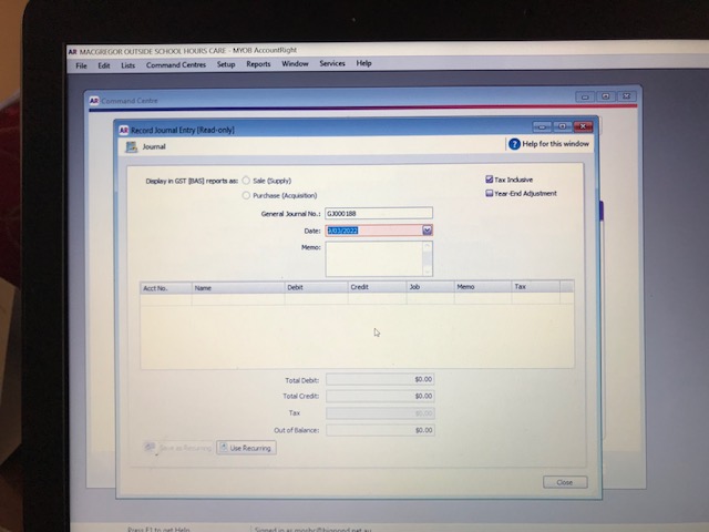 Solved Enter General Journal Entry MYOB Community solved-enter-general-journal-entry-myob-community